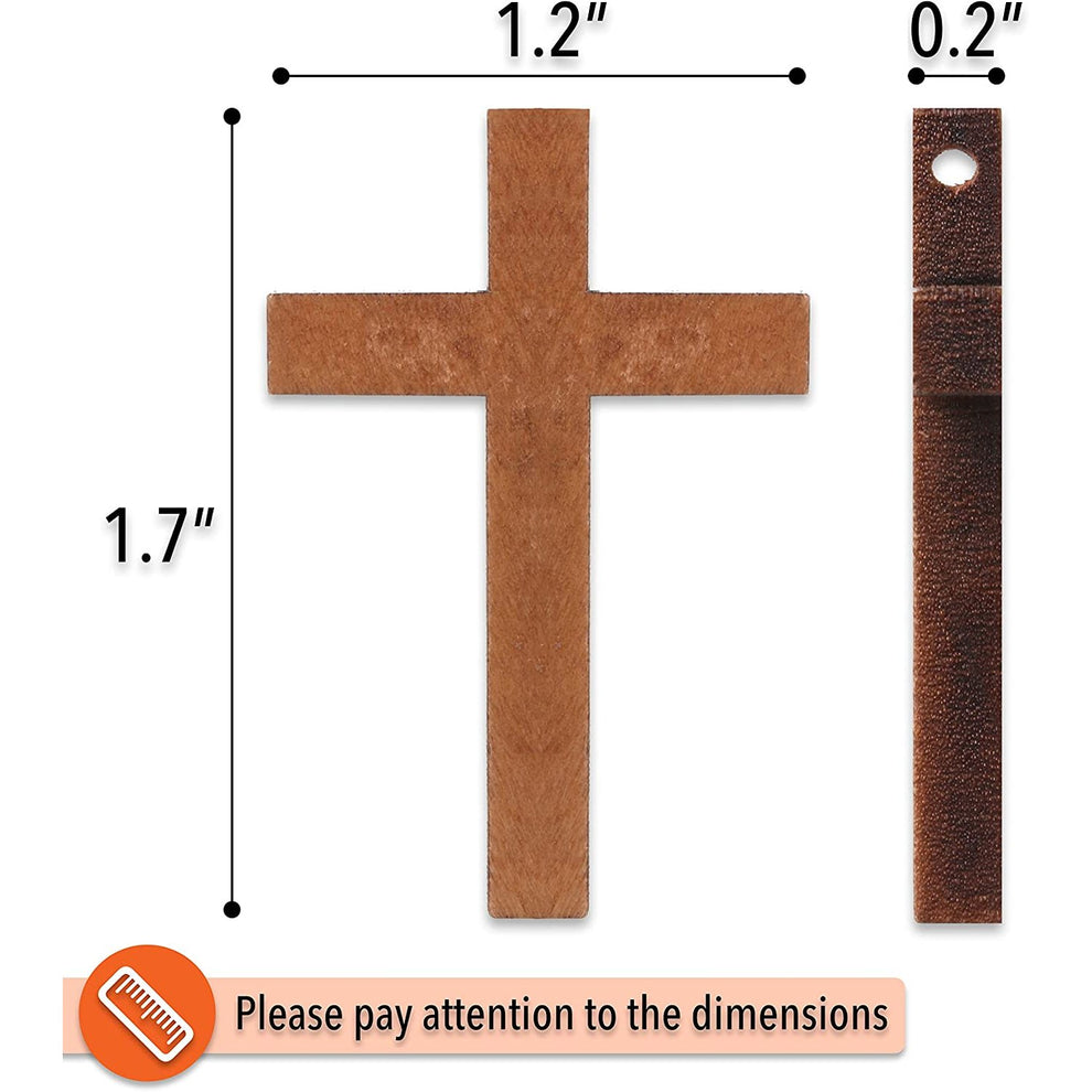 Wooden Crosses, 1.2x1.75 Inches, 50 Pack, Small Wooden Crosses, Wood C ...