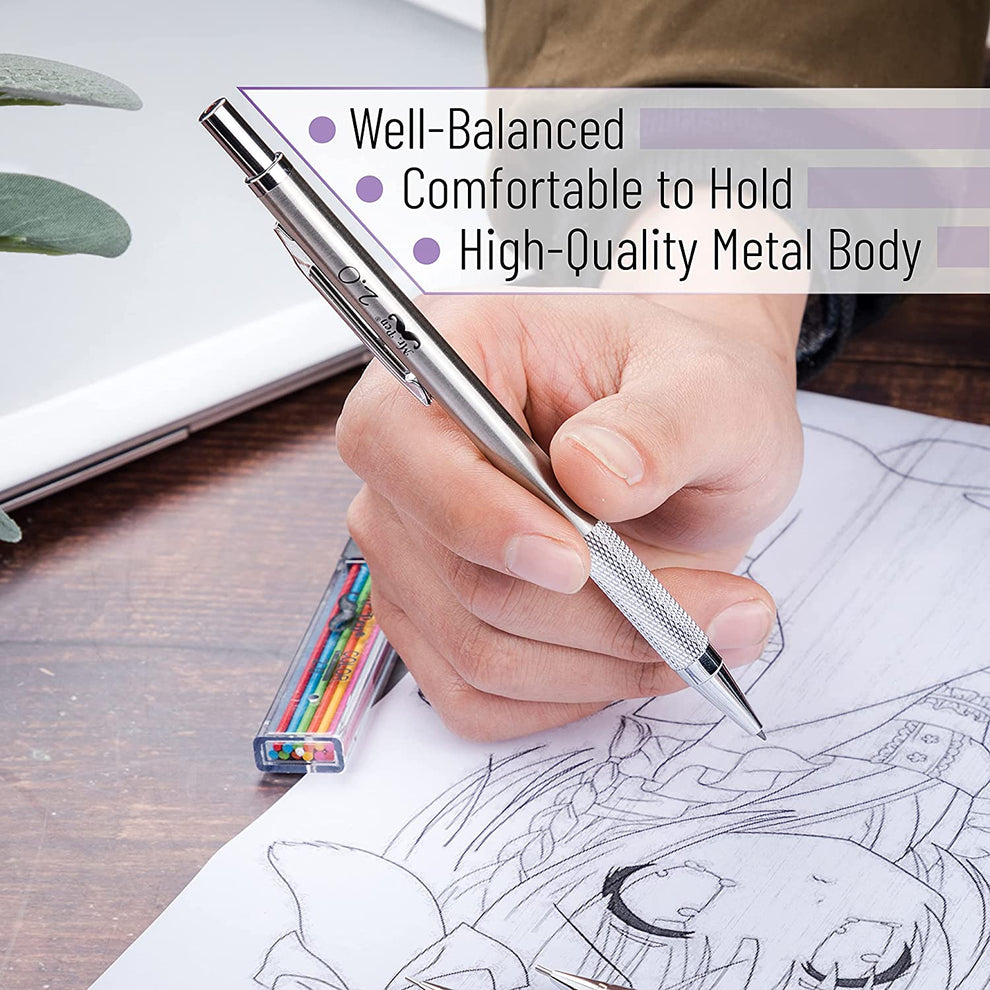 Mr. Pen Metal Mechanical Pencil Set, 5 Sizes