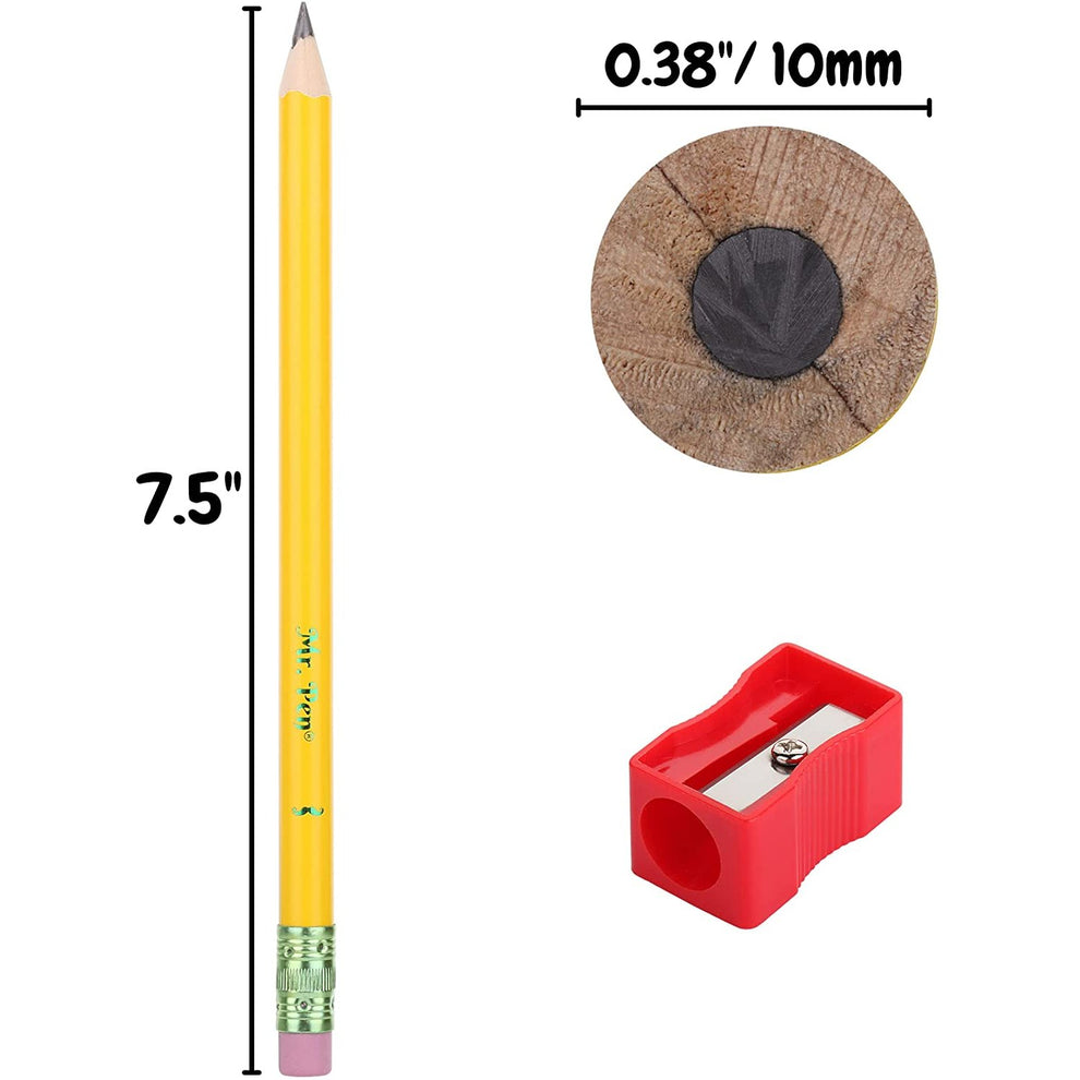 Jumbo Pencils, 10 Pencils and 1 Sharpener, Big Pencil, Fat Pencils, Ju ...