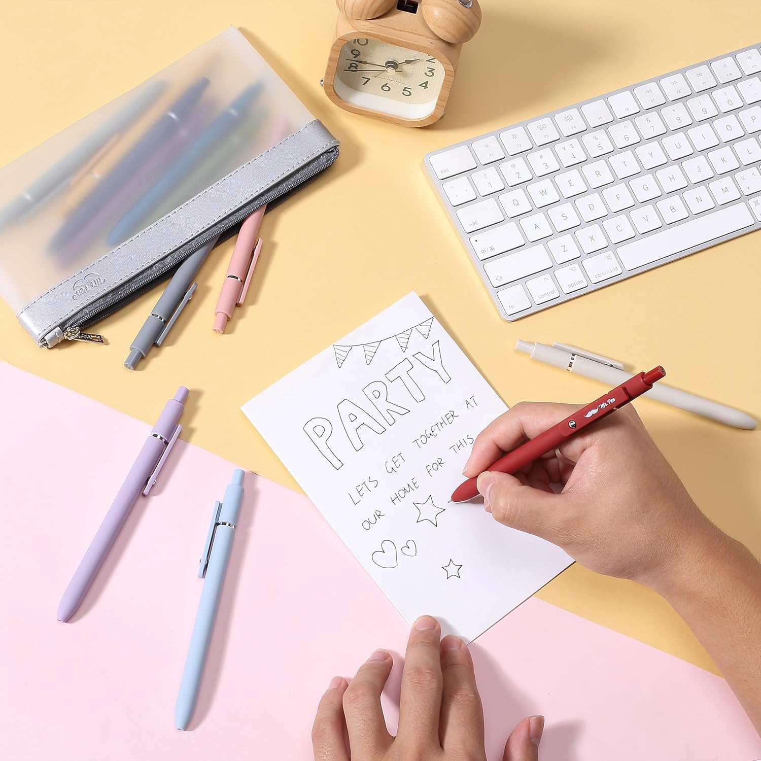 Retractable Gel Pens, 6 or 12 Pack, Morandi, Gradient, and Vintage Bar ...