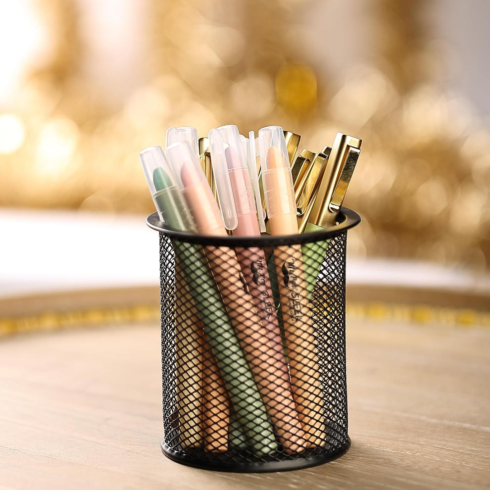 Aesthetic Gel Highlighters and Pens No Bleed, 12 Pack, Pastel Colors B ...