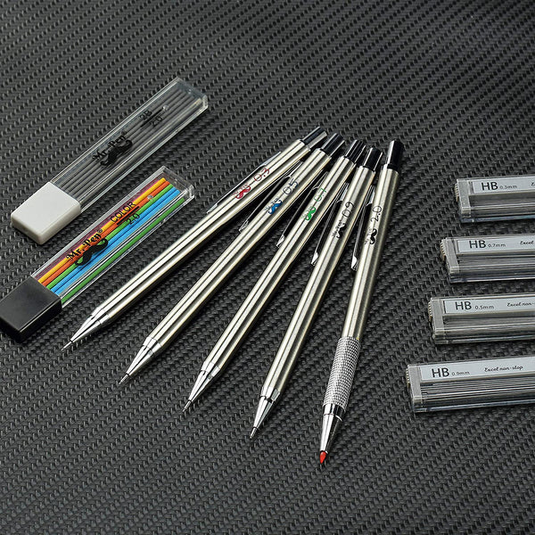 Mr. Pen Metal Mechanical Pencil Set, 5 Sizes