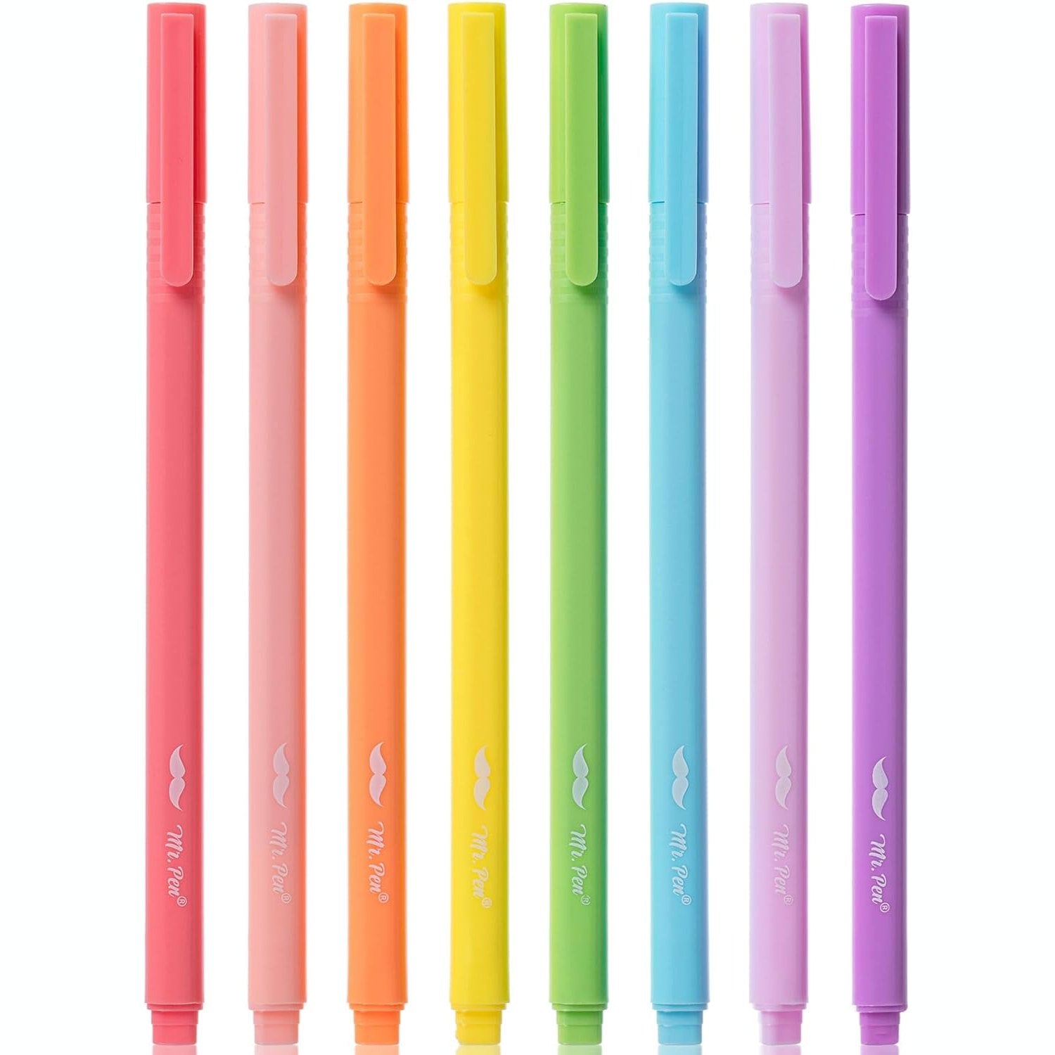 Highlighters, 8 Pack, Fine Tip, Pastel Colors, Highlighters Assorted C ...