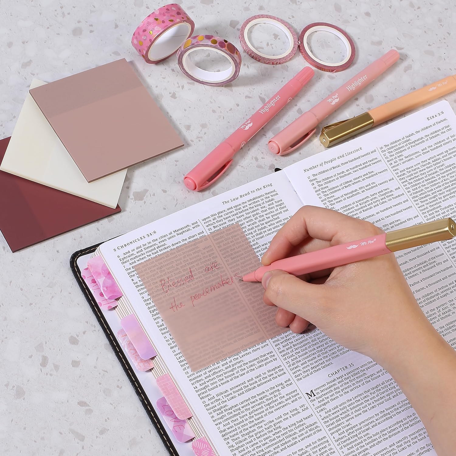 Mr. Pen Bible Journaling Kit, All-in-One, 5 Colors