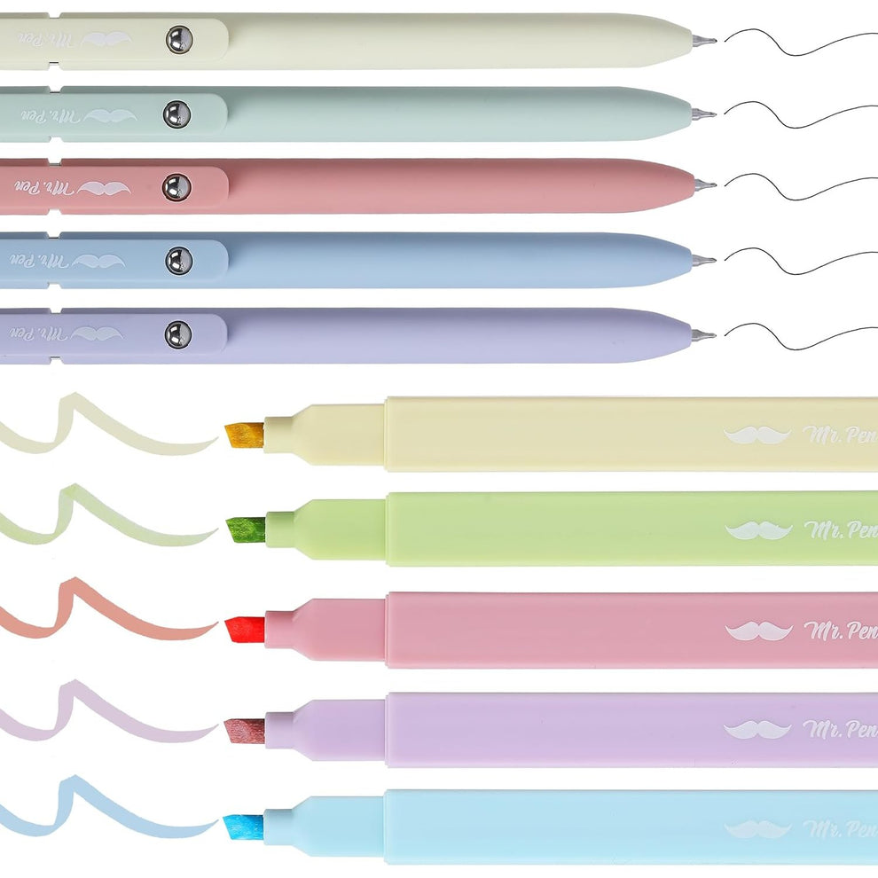 Aesthetic Highlighters and Gel Pens, 10 Pack, Assorted Color Bible Hig ...