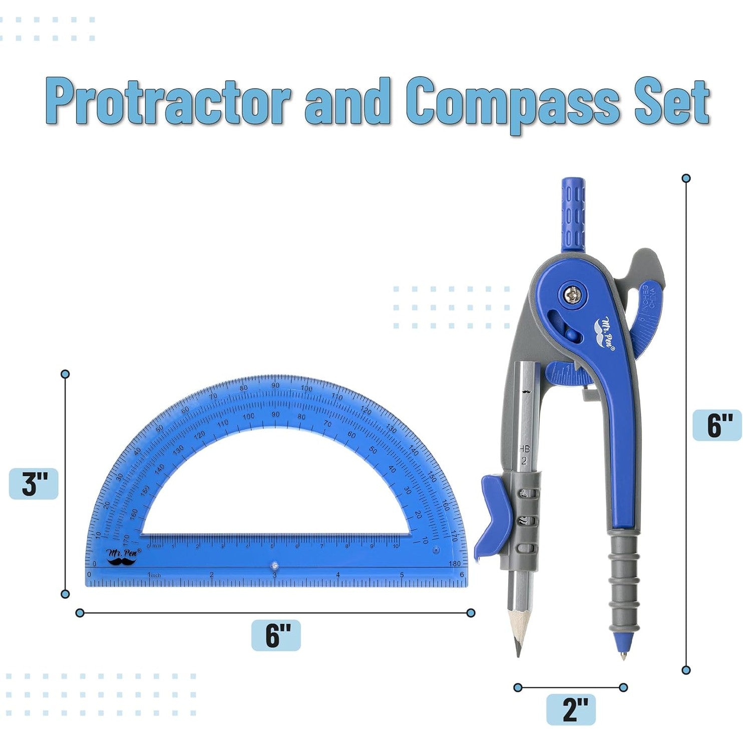 Mr. Pen Geometry Compasses for School & Drafting