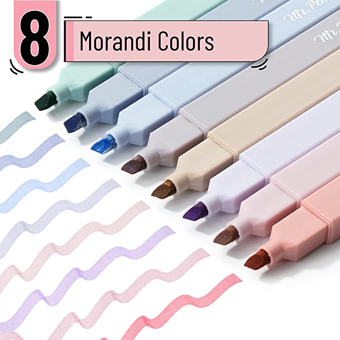 Customizable Aesthetic Highlighters, Chisel Tip, Assorted Colors – Mr. Pen