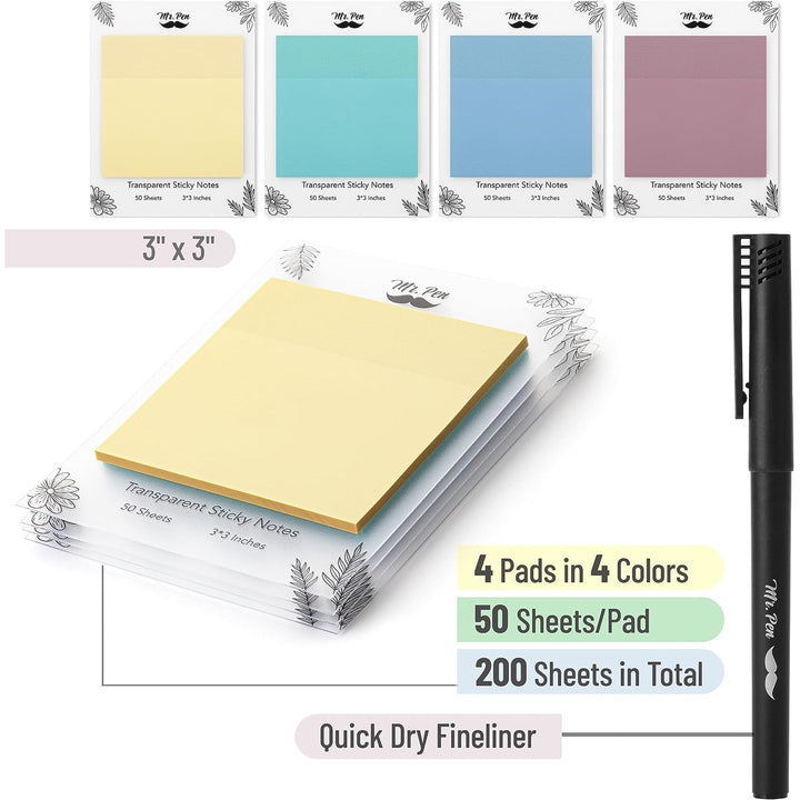 Mr. Pen Sticky Notes Collection: All Styles & Sizes