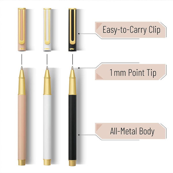 Mr. Pen Luxury Pen Set – Black Ink, Metal Writing Pens