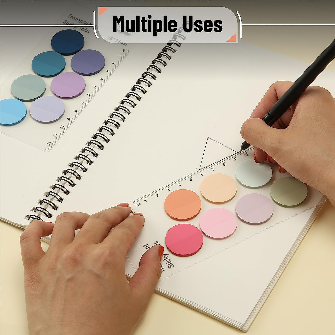 Mr. Pen Transparent Round Sticky Notes, 560 Pcs